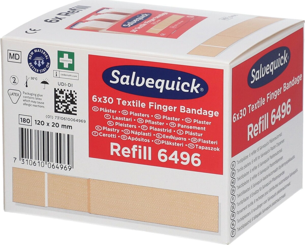 Køb Salvequick - Plaster - Ekstra Lange - 30 Stk fra Cederroth - Gucca.dk