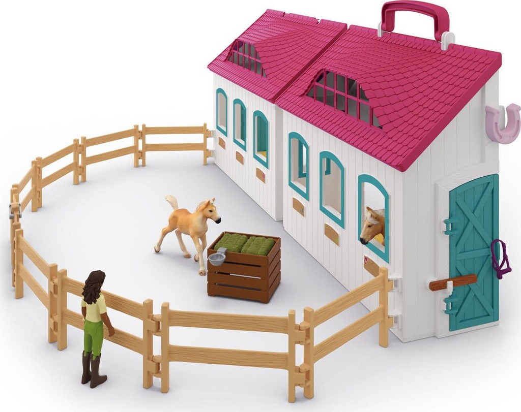 Køb Schleich - åben Hestestald Figur Legesæt - Lille Hestesko - 42703 ...