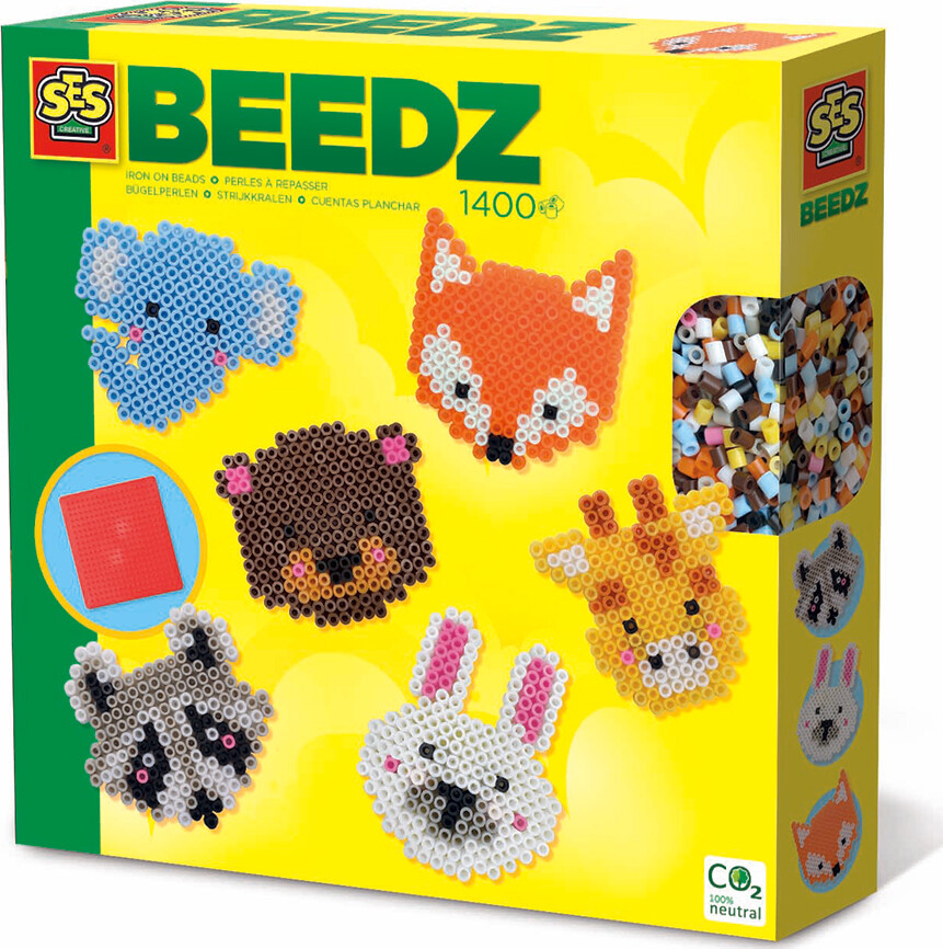 Køb Perler Og Perleplade Sæt - Søde Dyr - Ses Creative - Beedz - Gucca.dk
