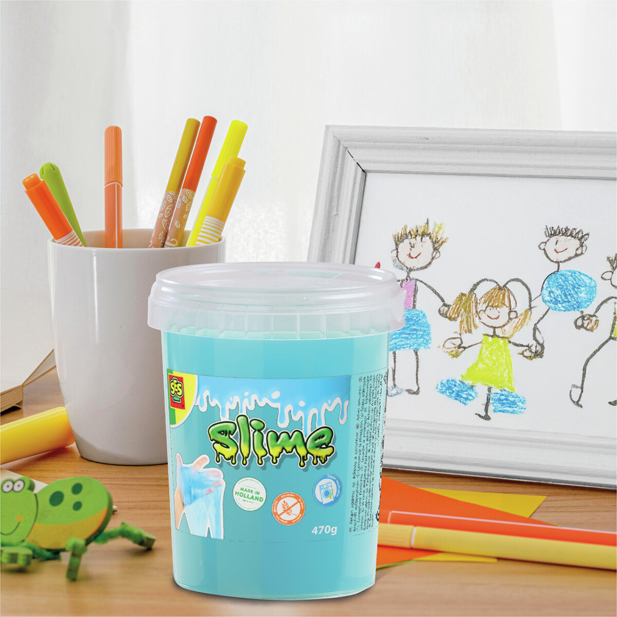 Køb Ses Creative - Slime - Blå Glitter Slim - 470 G - Gucca.dk