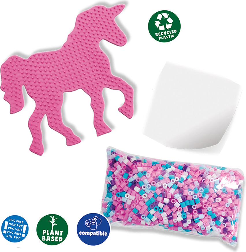 Perler Og Perleplade Sæt - Enhjørning - Ses Creative - Green Beedz | Se ...