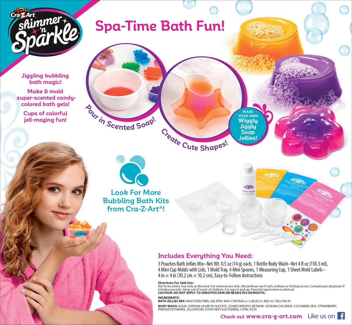 Shimmer N Sparkle Bubblin Bath Jellies Diy Sæt Se Tilbud Og Køb