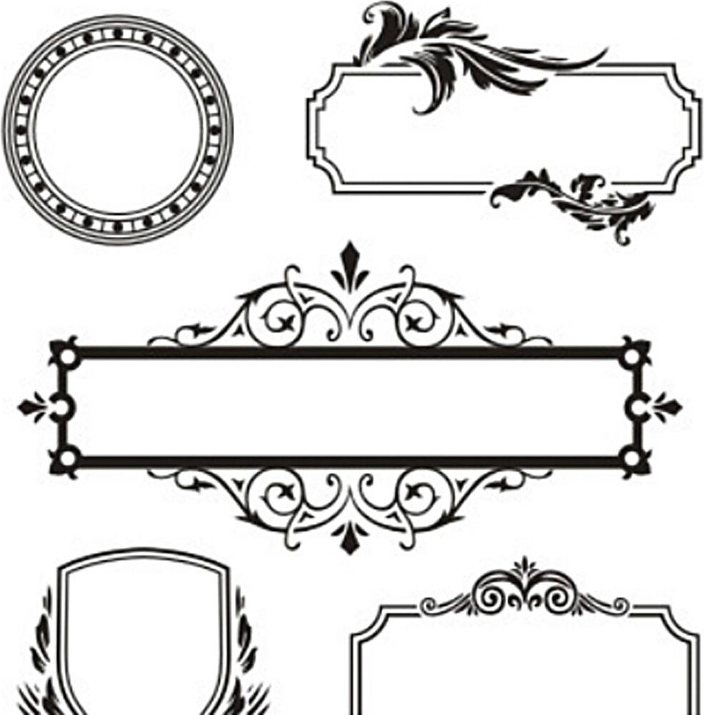 Silikone Stempler - Rammer Med Ornamenter - 11x15,5 Cm | Se tilbud og køb på Gucca.dk