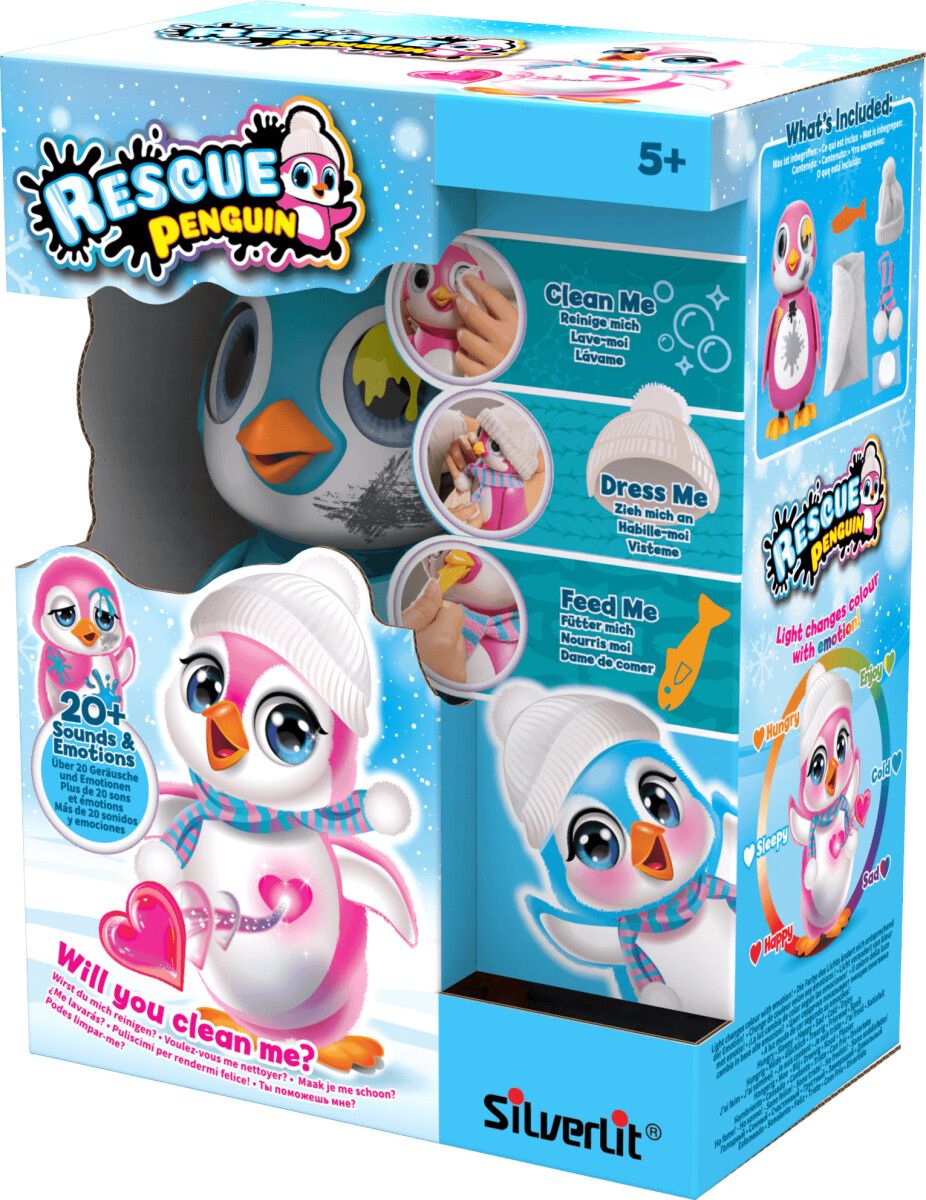 Køb Silverlit - Rescue Penguin - Interaktiv Pingvin Legetøj - Blå - Gucca.dk