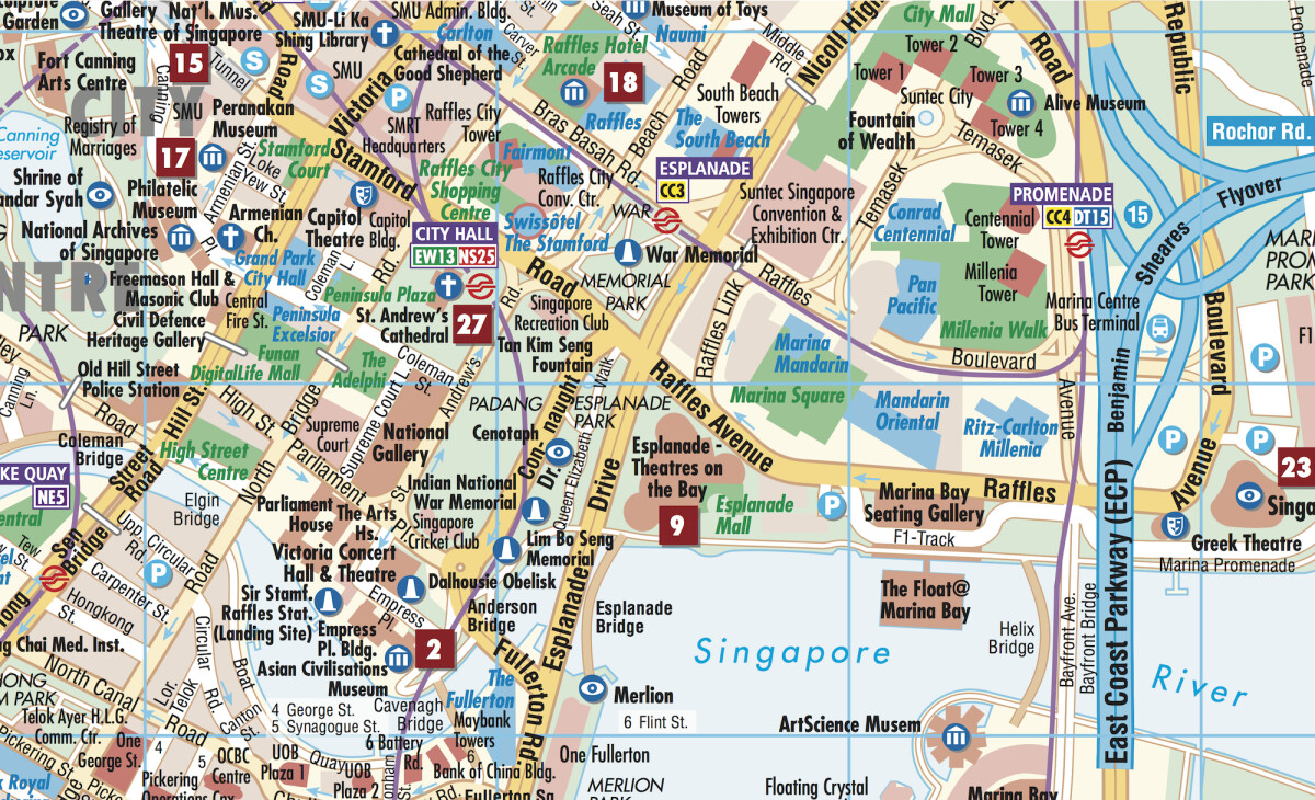 Køb Singapore - Borch Maps - english book - Gucca.dk