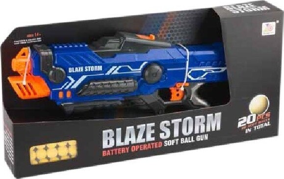 Køb Blaze Storm - Soft Ball Gun Med Batteri - Inkl. 20 Kugler - Gucca.dk