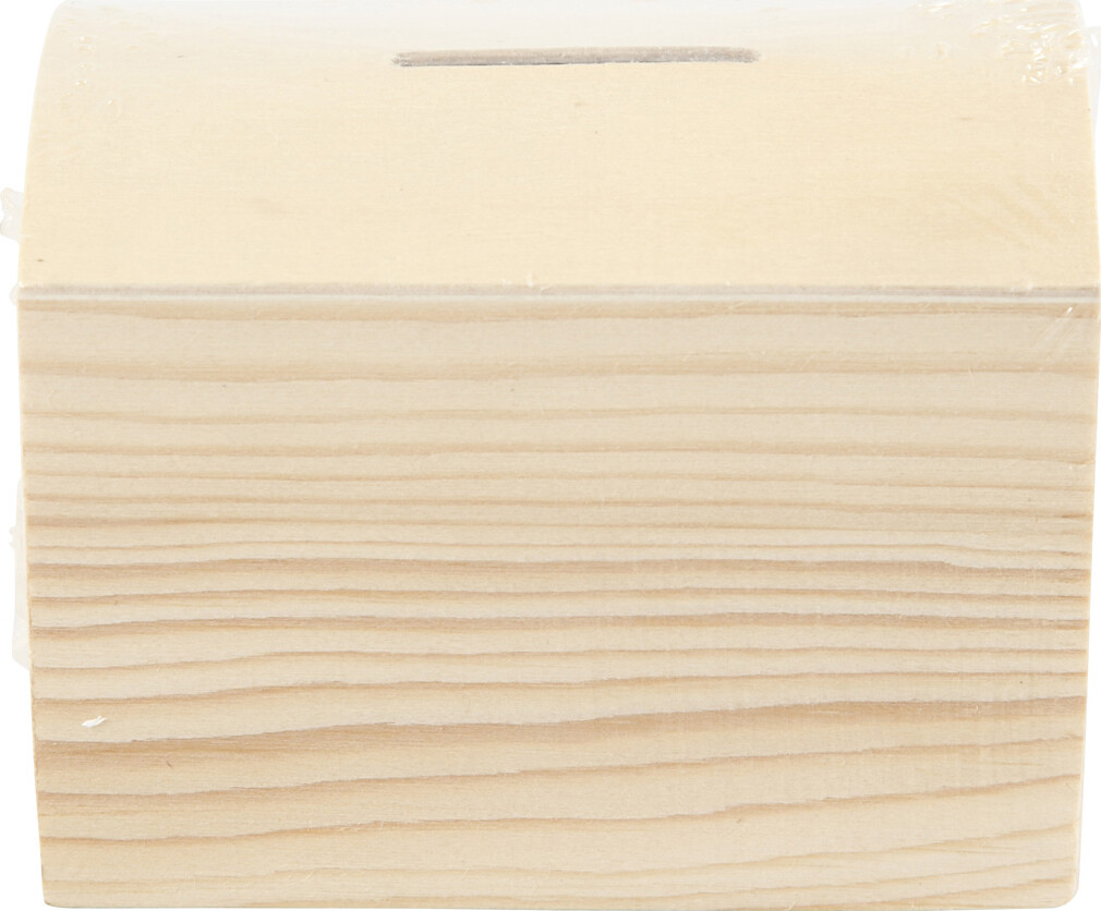 Køb Sparegris I Træ - Kiste - Mal Selv - Gucca.dk