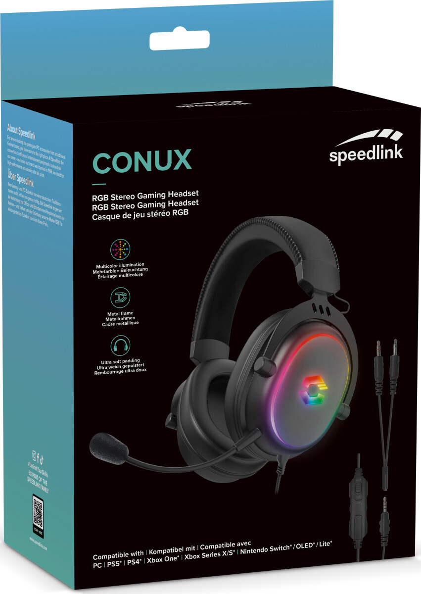 Køb Speedlink - Conux Rgb Stereo Gaming Headset - For Pc/ps5/ps4/ Xbox ...
