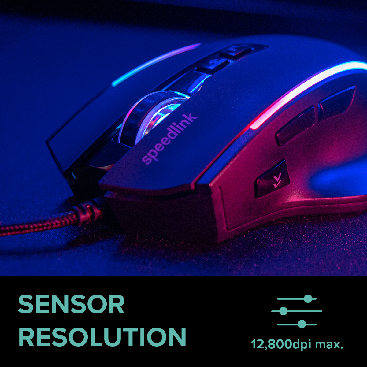 Køb Speedlink - Decus Nx Rgb Gaming Mouse, Rubber-Black - Gucca.dk