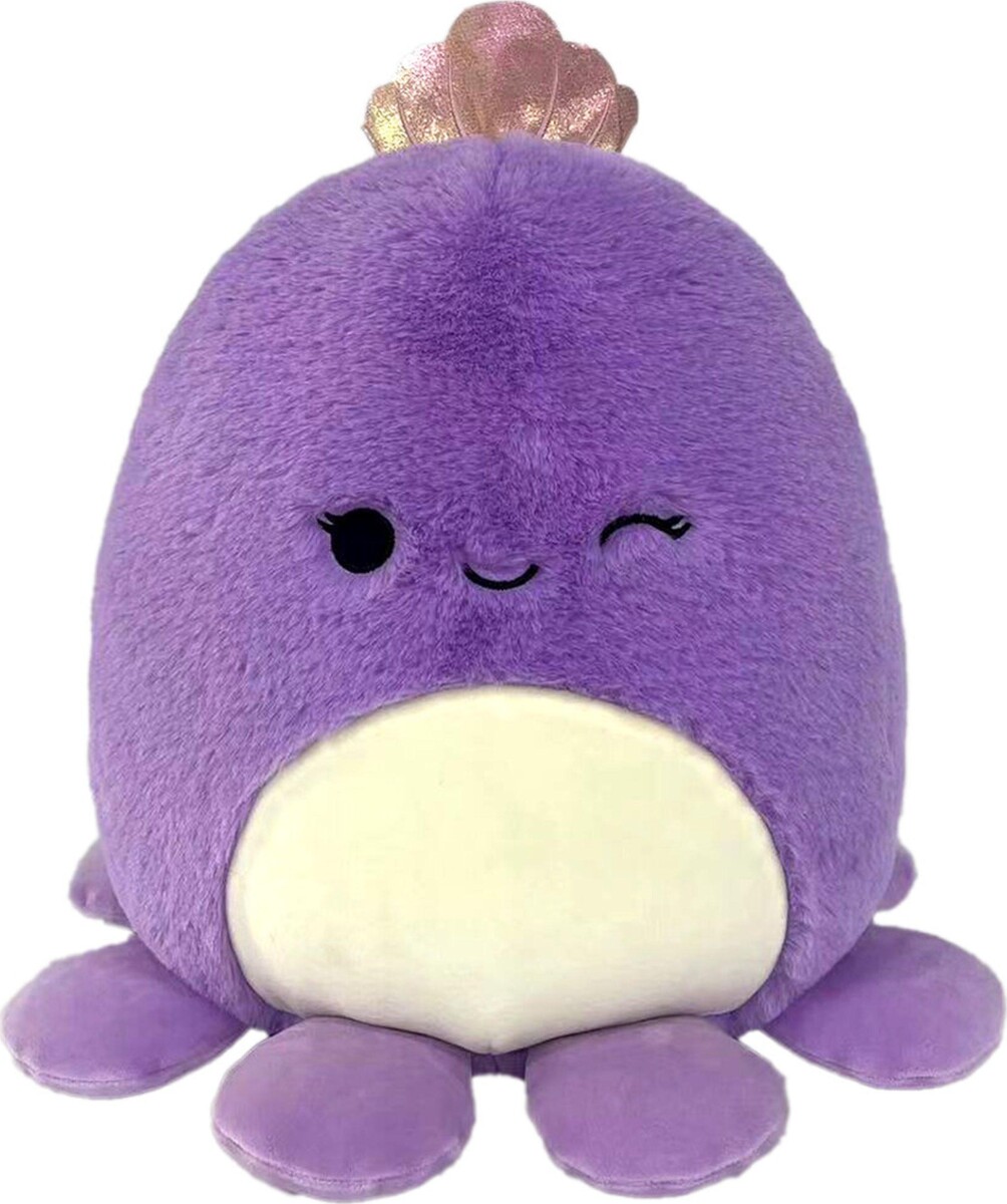 Squishmallows Bamse - Fuzz A Mallows - Violet Blæksprutte - 30 Cm | Se ...
