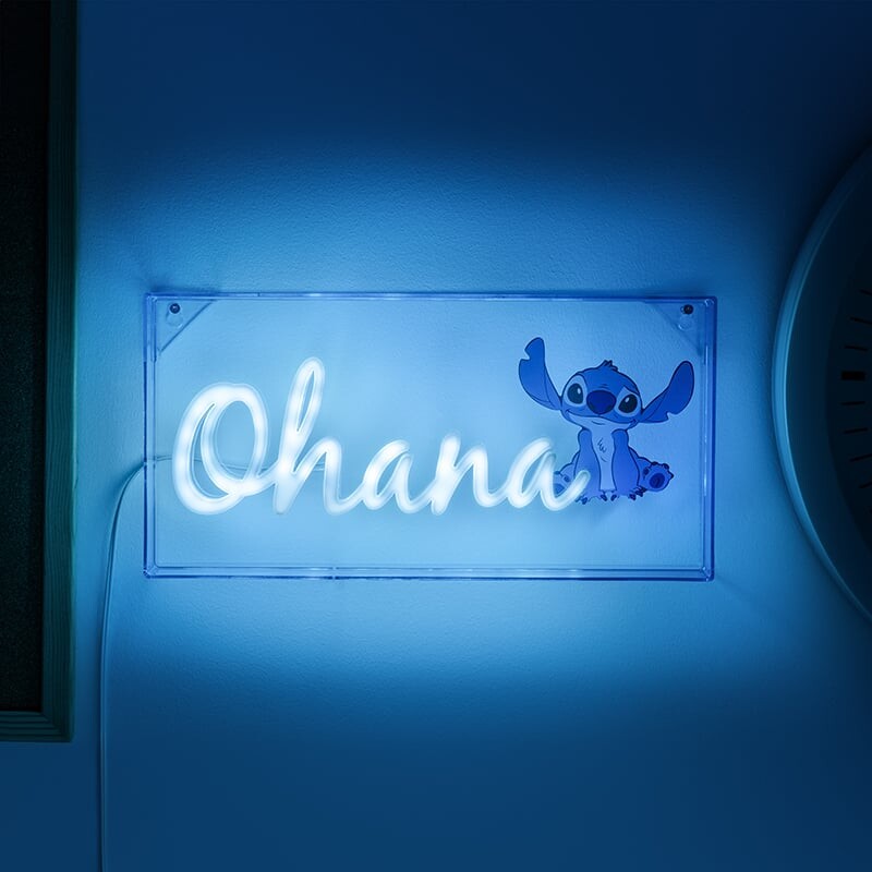 Køb Stitch Ohana Led Neon Light fra Paladone - Gucca.dk