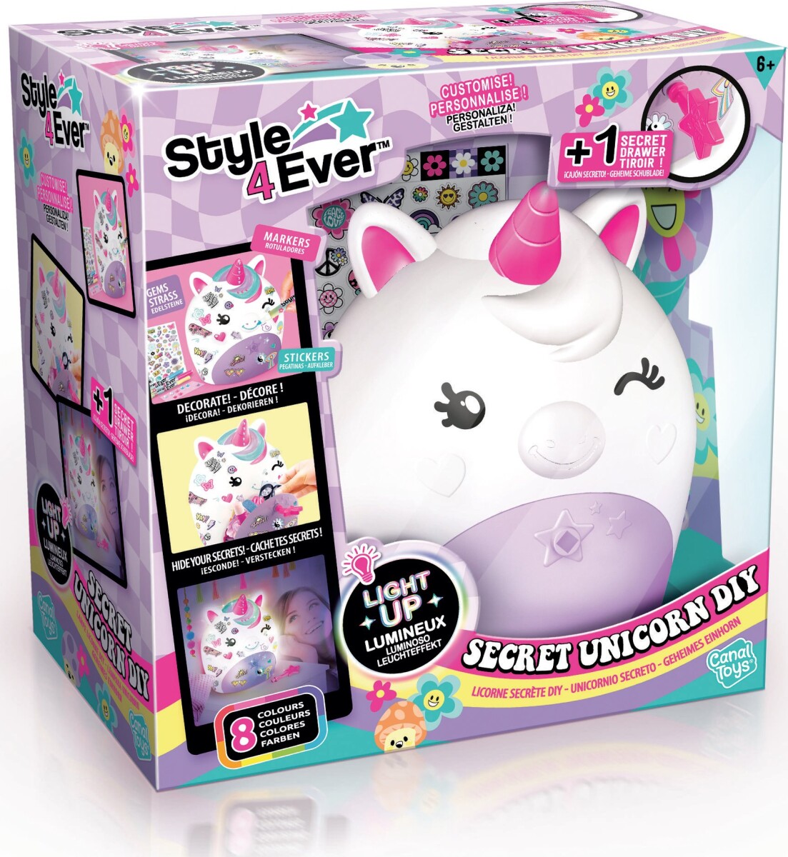 Style 4 Ever - Gør-det-selv Hemmelig Deko Enhjørningelampe | Se tilbud ...