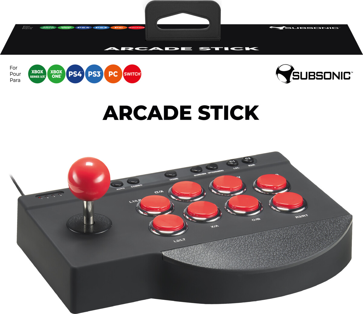 Køb Subsonic Arcade Stick - Ps4 /Ps3 / Xbox / Pc / Switch - Gucca.dk