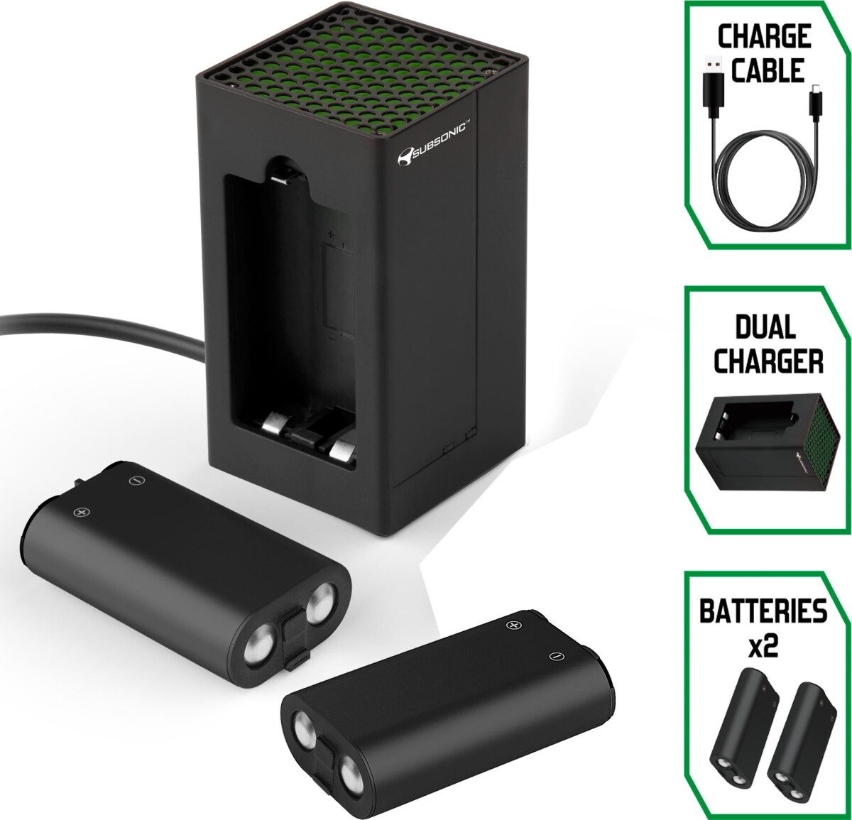 Køb Subsonic Xbox Dual Power Pack - Gucca.dk