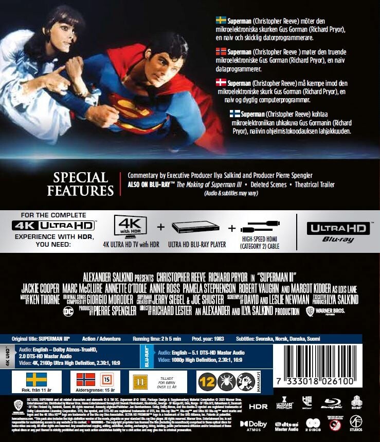Køb Superman Iii på 4k Ultra HD Blu-Ray - film fra 1983 - Gucca.dk