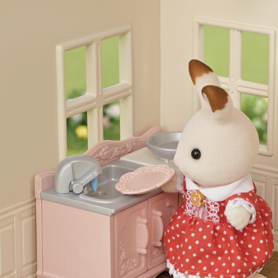 Køb Sylvanian Families - Hus Med Møbler Og Kanin Figur - 15 Dele - 5567 ...