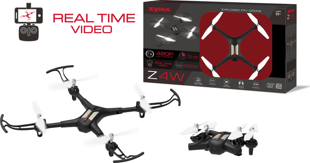 Syma - Drone Z4w Explorer Fpv R/c - Fjernstyret - Grå | Se tilbud og ...