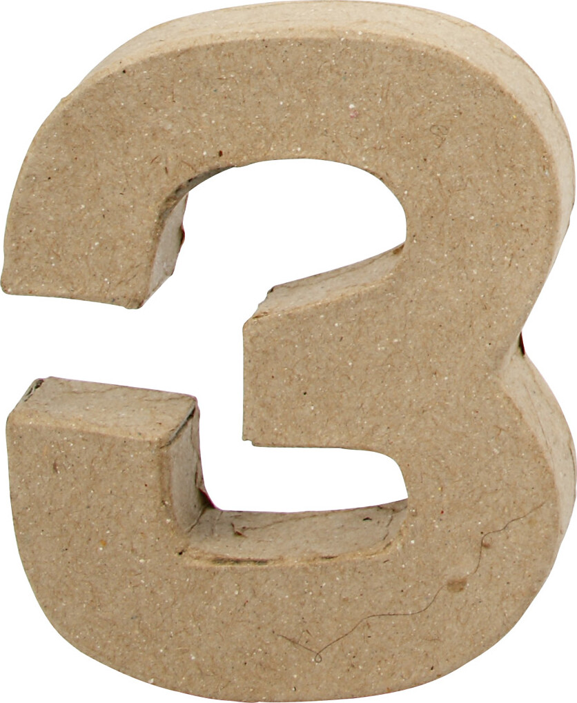 Tal - 3 - Papmaché - 10x8 Cm | Se tilbud og køb på Gucca.dk