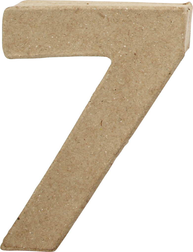 Køb Tal - 7 - H 10 Cm - B 7,4 Cm - Tykkelse 1,7 Cm - 1 Stk - Gucca.dk