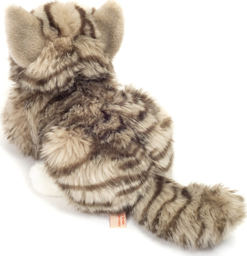 Køb Teddy Hermann - Kat Bamse - Grå - Liggende - 20 Cm - Gucca.dk