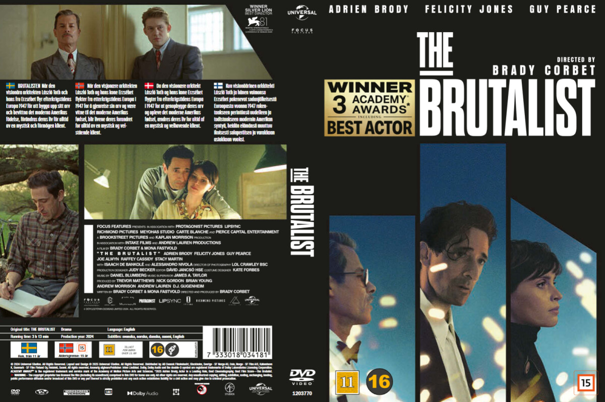 Køb The Brutalist på DVD - film fra 2024 - Gucca.dk