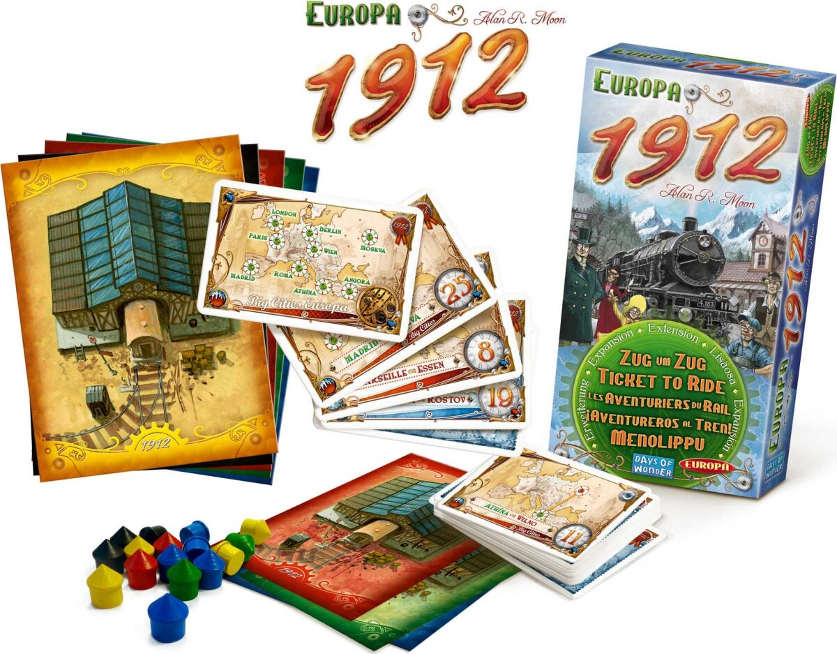 Køb Ticket To Ride - Europa 1912 Expansion - Udvidelsespakke fra Days ...
