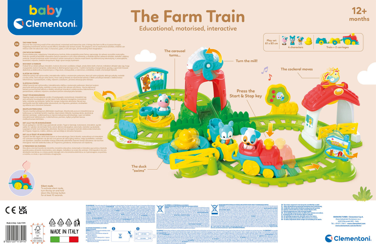 Baby Clementoni - The Farm Train - Legetog Med Dyr Og Lyd | Se tilbud ...