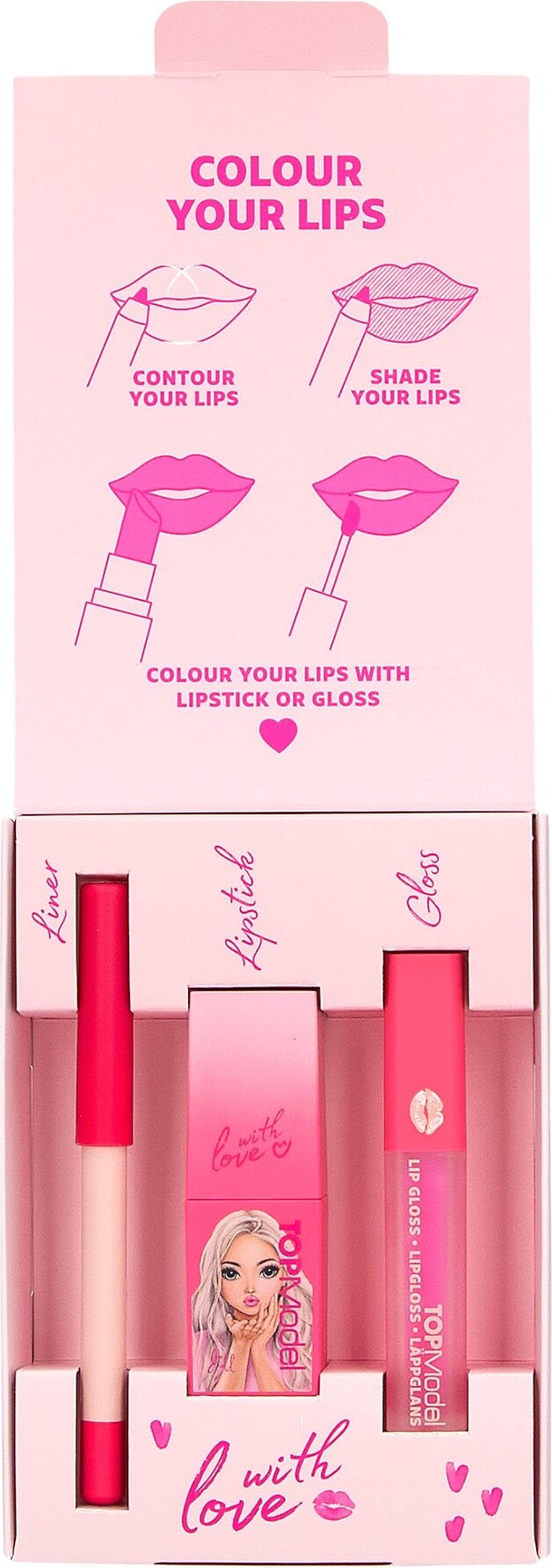 Køb Top Model - Lipgloss, Læbestift Og Lipliner - Beauty And Me - Pink ...