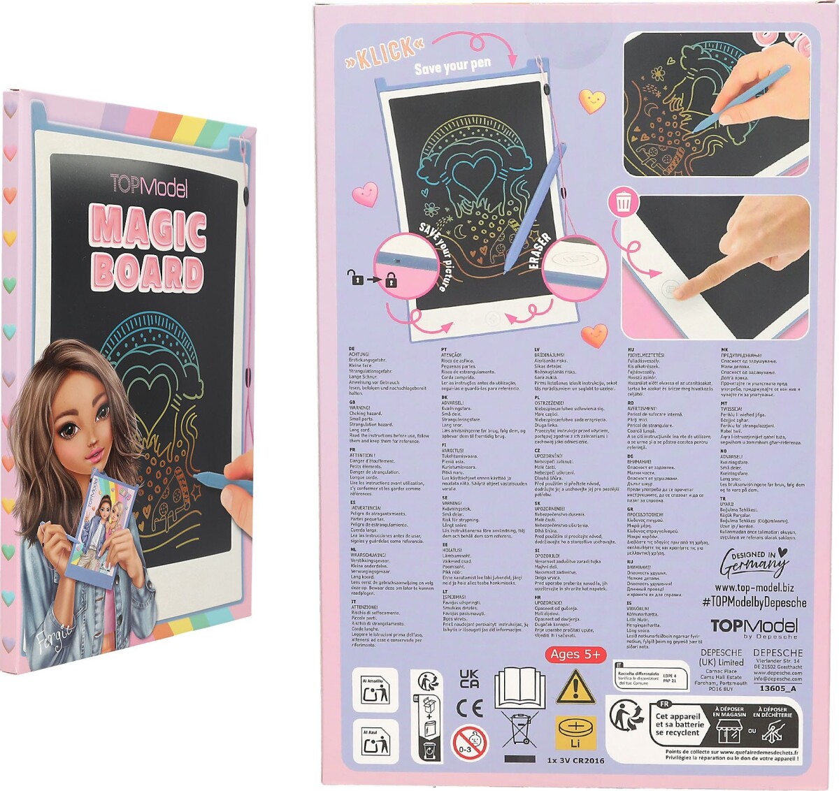 Top Model - Magic Board - Lcd Tegnetavle | Se tilbud og køb på Gucca.dk