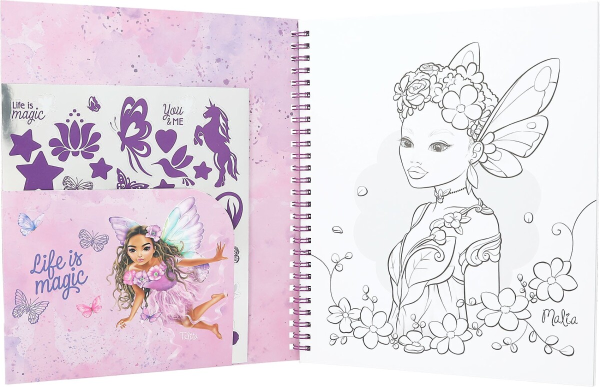 Top Model - Malebog Med Pailletter - Fairy Love af Topmodel - - Gucca.dk