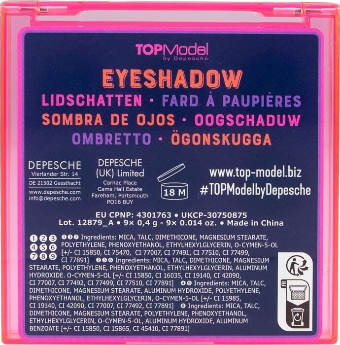 Top Model - Makeup - øjenskygge Palette - Night Light - 9 Farver | Se ...
