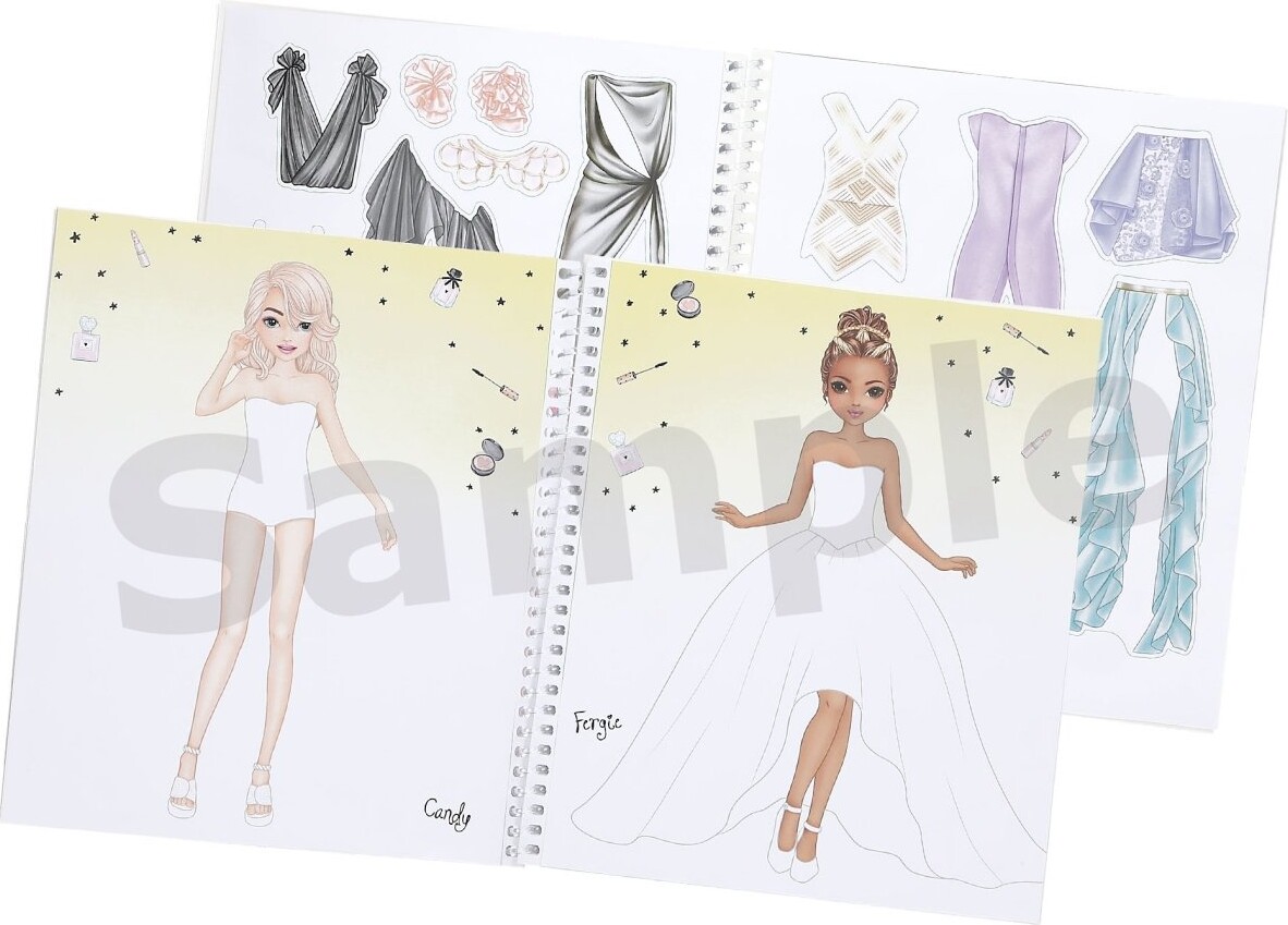 Top Model - Dress Me Up Stickers Malebog - Glam Look - - Gucca.dk