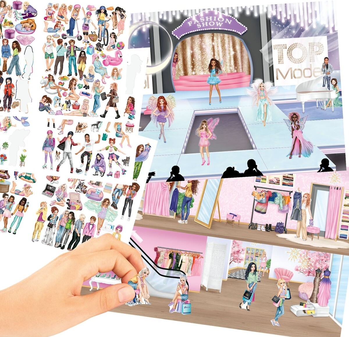 Top Model - Stickerworld Klistermærkebog - Over 220 Stickers - - Gucca.dk