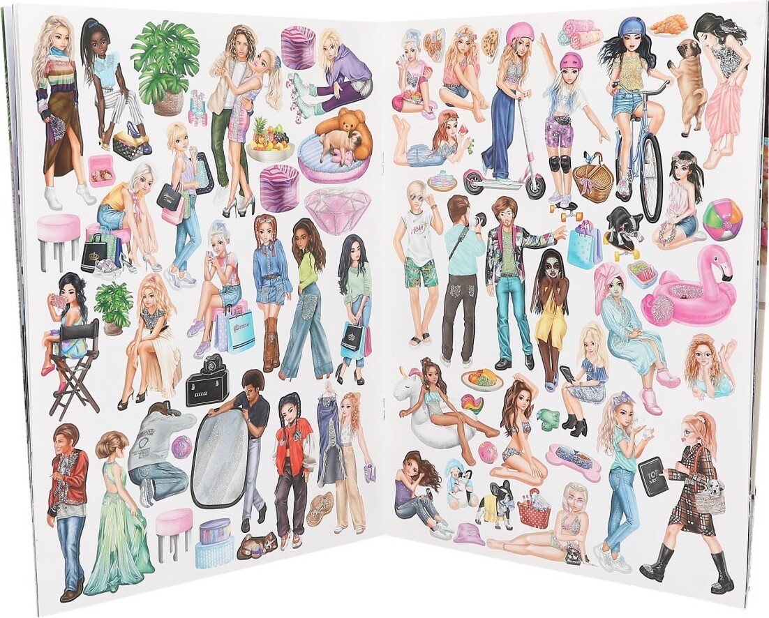 Top Model - Stickerworld Klistermærkebog - Over 220 Stickers - - Gucca.dk