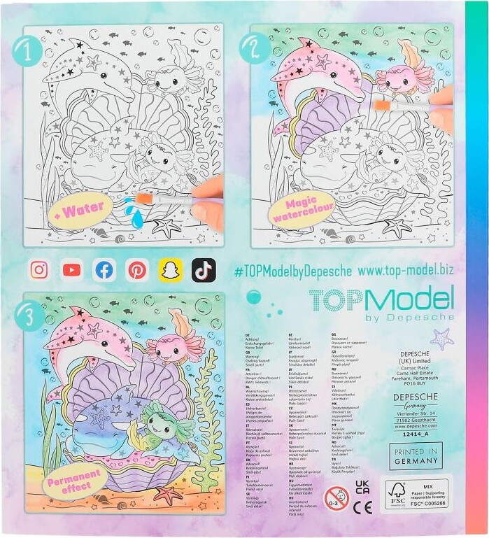 Top Model - Water Colour Bog - Mermaid - - Gucca.dk