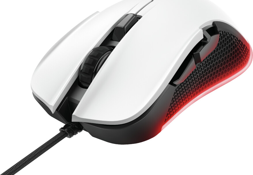 Trust - Gxt 922 Ybar Gaming Mus - Hvid - 7.200 Dpi | Se tilbud og køb ...