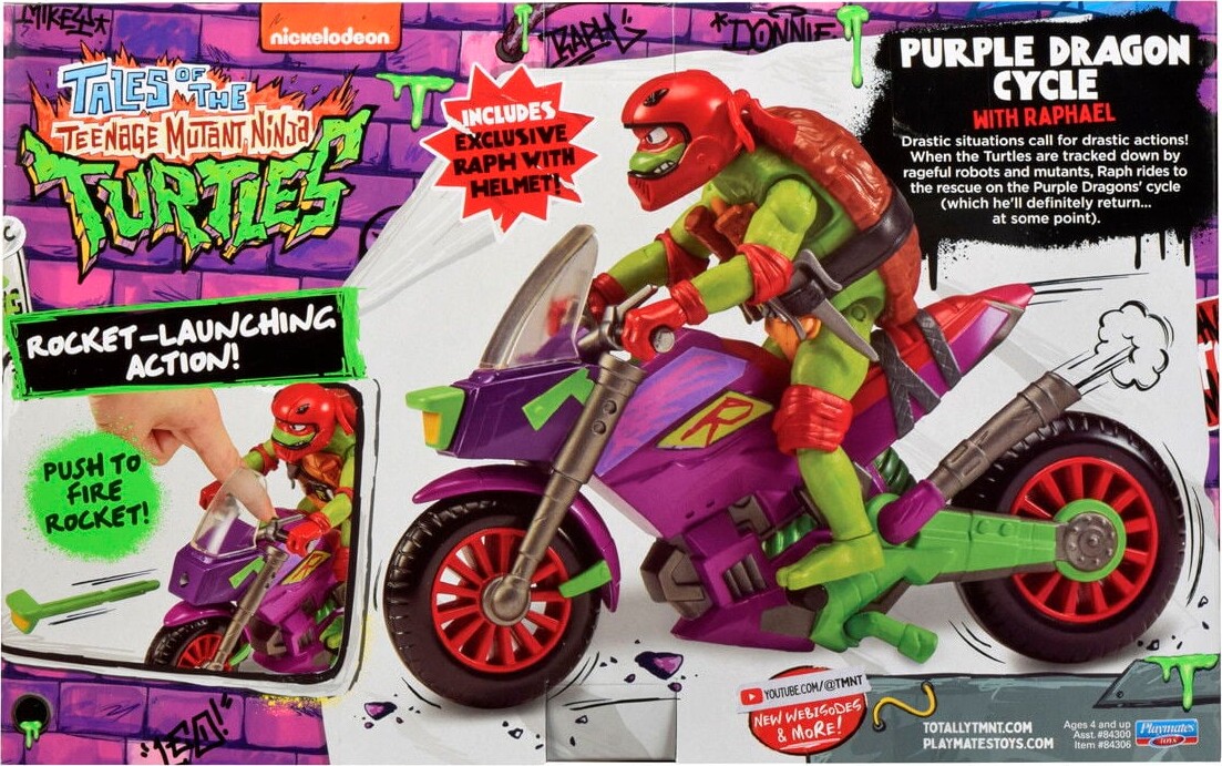 Turtles - Mutant Mayhem Dragon Motorcykel Raphael | Se tilbud og køb på ...