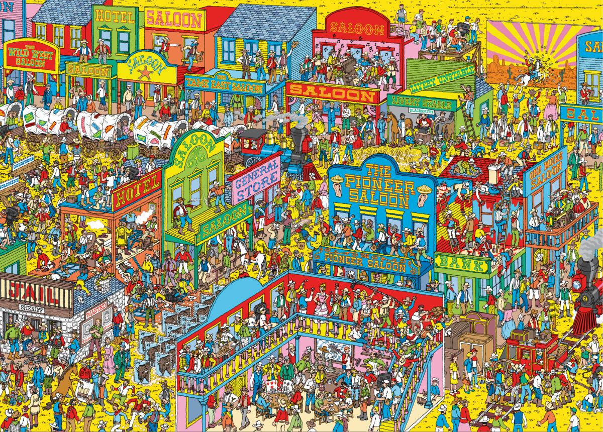 Køb Find Holger Puslespil - 1000 Brikker - Det Vilde Vesten fra ...