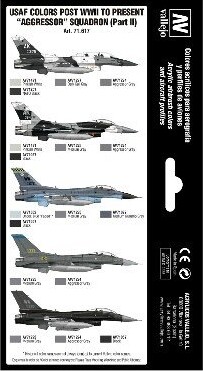 Vallejo - Model Air Maling Sæt - Usaf Aggressor Part 2 - 8x17 Ml | Se ...