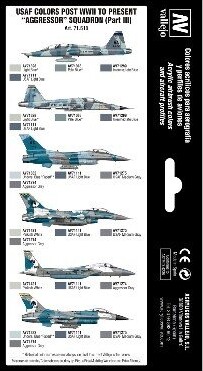 Køb Vallejo - Model Air Maling Sæt - Usaf Aggressor Part 3 - 8x17 Ml ...