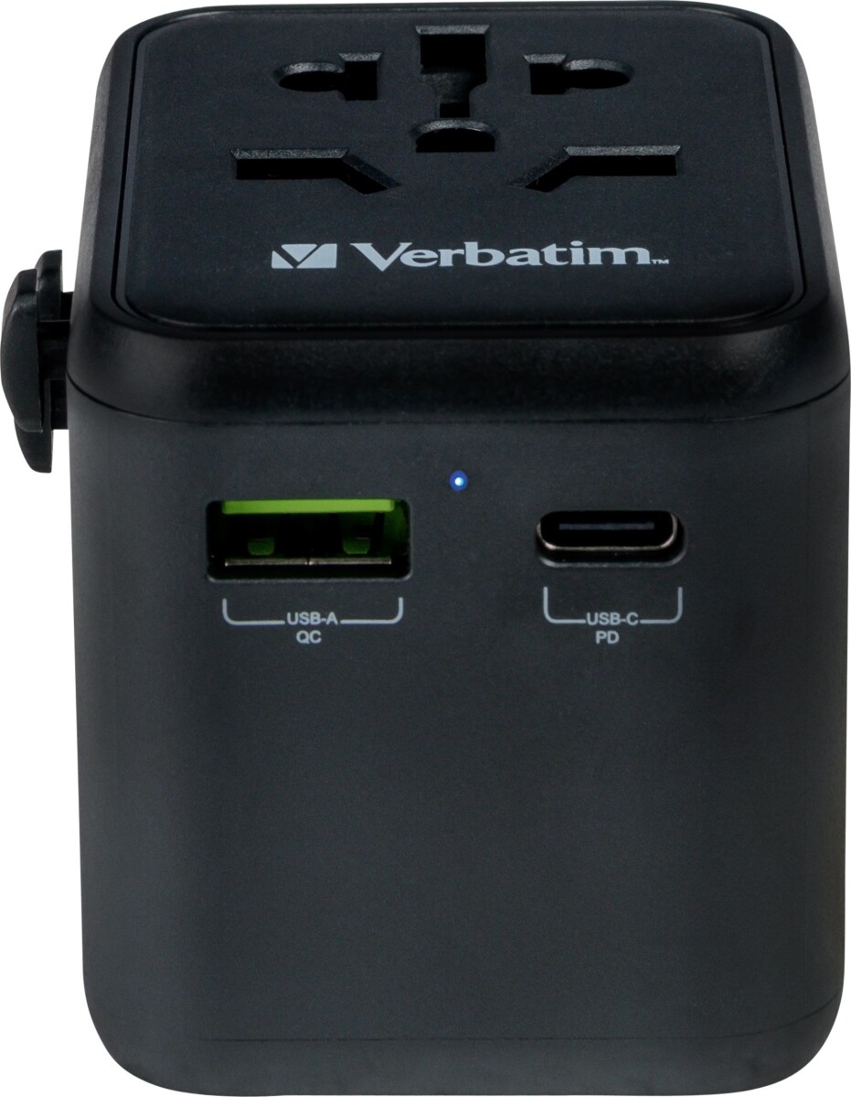 Verbatim - Universal Travel Adapter Uta-02 Pd20w/qc / 1xusb / 1xtype-c ...