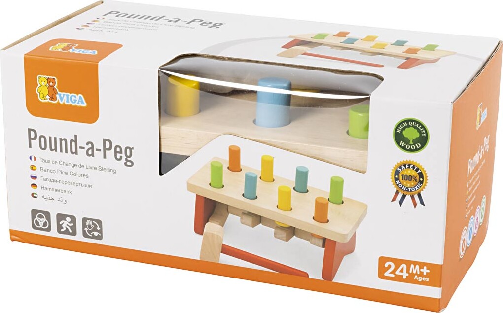 Køb Hammerbræt Til Børn - 8 Pinde - Træ - Viga - Gucca.dk