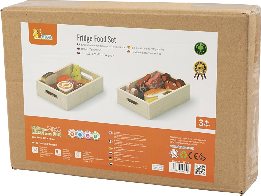 Køb Viga - Legemad I Kasser - Mad Til Købmandsbutik - Træ - Gucca.dk