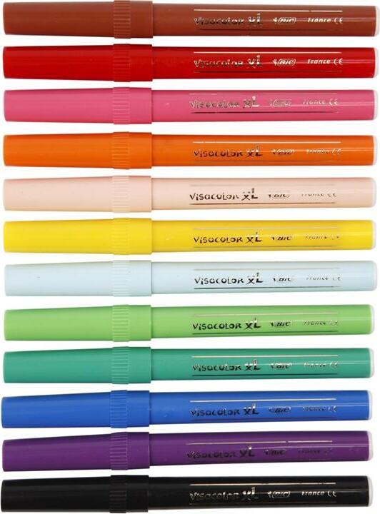 Visa Color Tusch - Tykkelse 3 Mm - Assorterede Farver - 12 Stk | Se ...