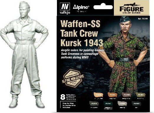 Vallejo - Figur Maling Sæt - Waffen-ss Tank Crew Kursk 1943 - 1:35 - 8x17 Ml | Se tilbud og køb ...