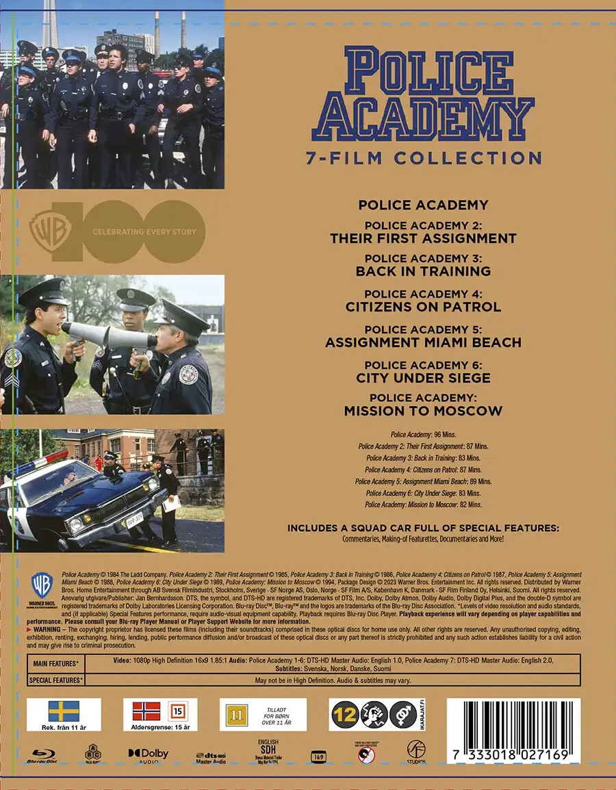 Warner 100: Police Academy 1-7 Blu-Ray Film → Køb billigt her - Gucca.dk