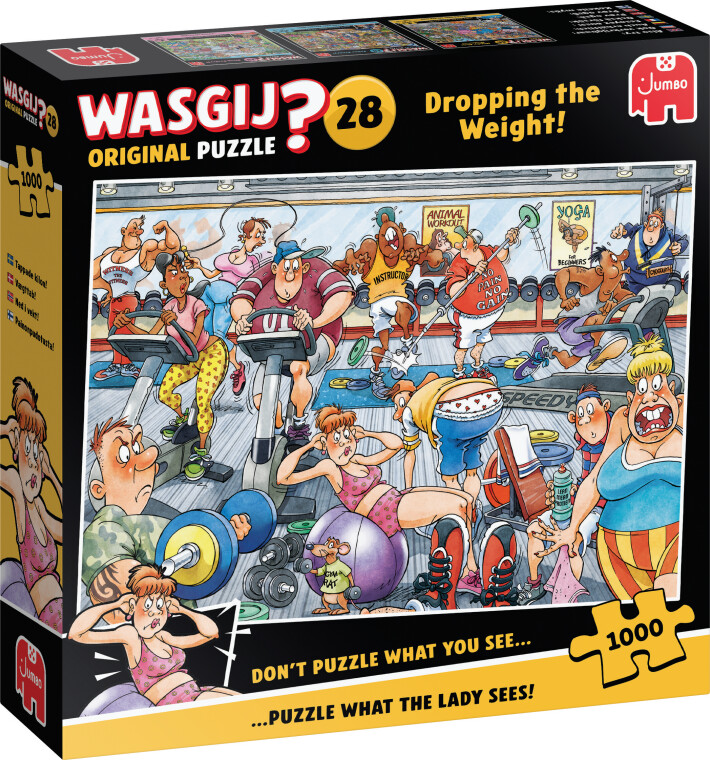 Køb Wasgij - Original 28 Puslespil - Dropping The Weight! - 1000 ...