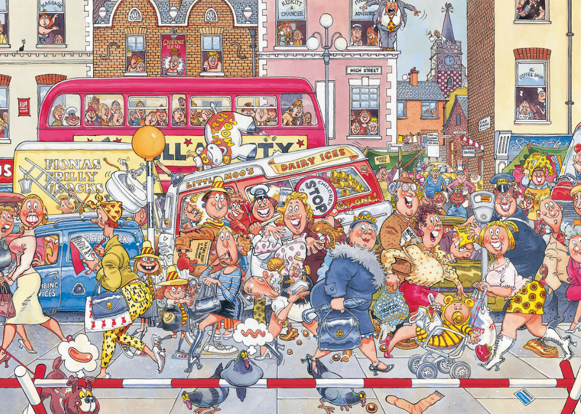 Køb Wasgij - Original 3 Puslespil - Full Monty Fever! - 1000 Brikker ...