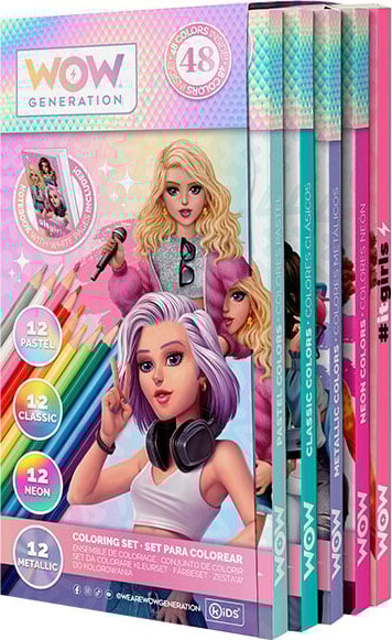 Notesbog Med Farveblyanter - Wow Generation | Se tilbud og køb på Gucca.dk