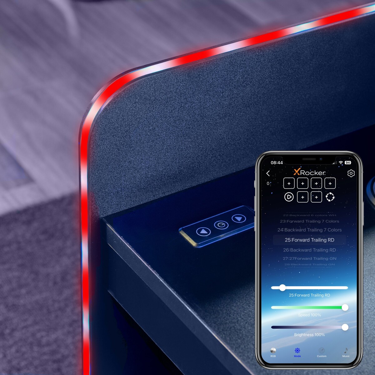 X-rocker - Electra - Gaming Tv Bord Med Led Lys - Sort | Se tilbud og ...